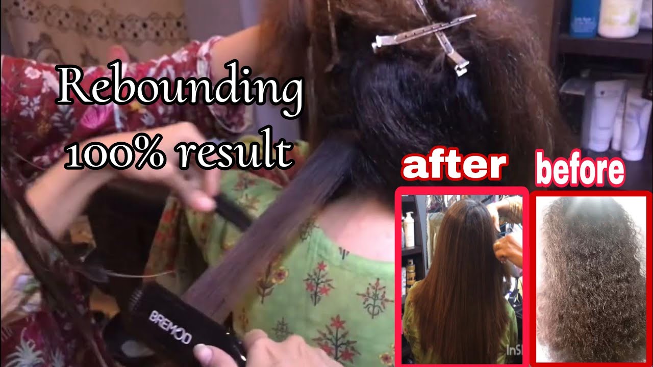 rebounding on curly hairs | hair rebounding - YouTube