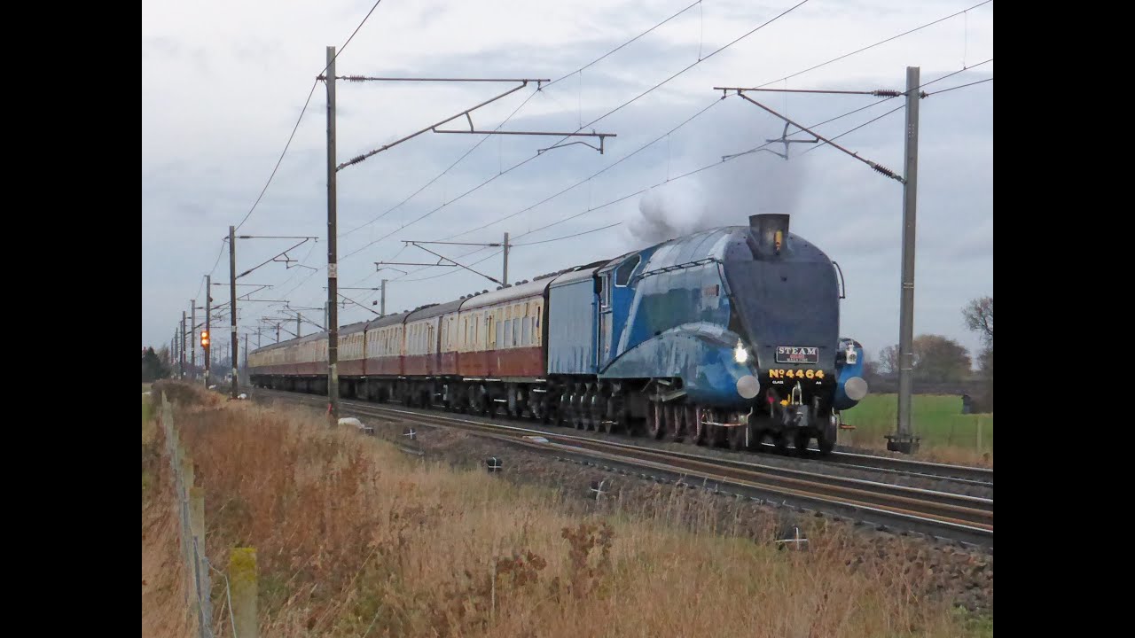 4464 "Bittern" at 90mph on The Capital Streak - 7th December 2013 - YouTube