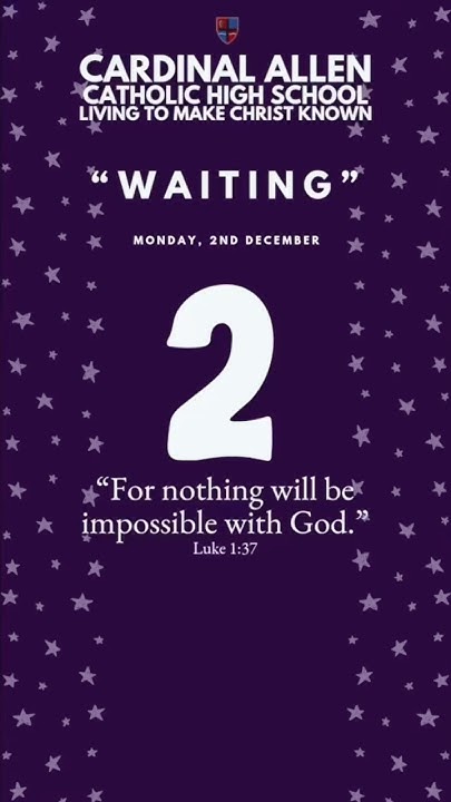 Monday 2nd December: The Annunciation // CACHS Advent Reflections - YouTube