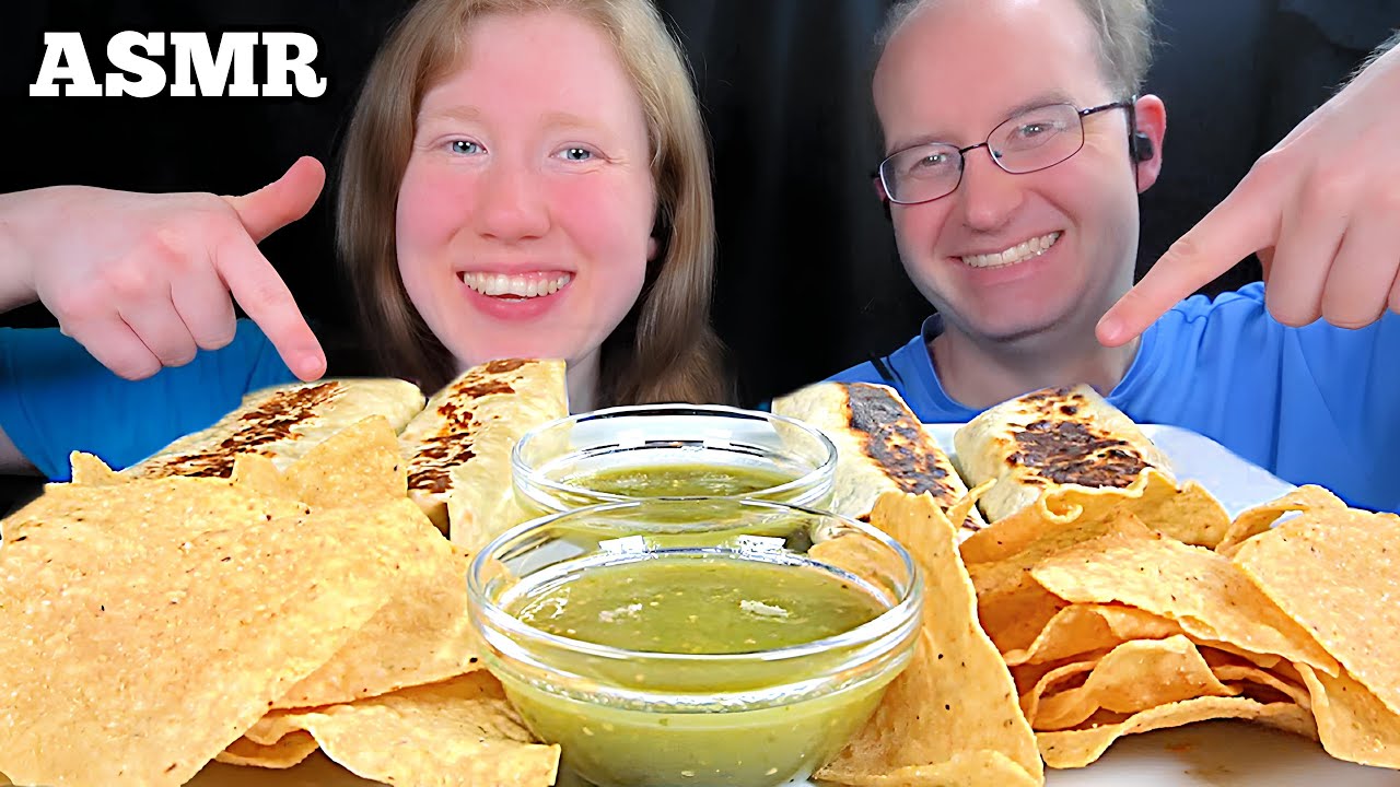 ASMR CHILI CHEESE BURRITOS FEAST MUKBANG EATING SOUNDS - YouTube