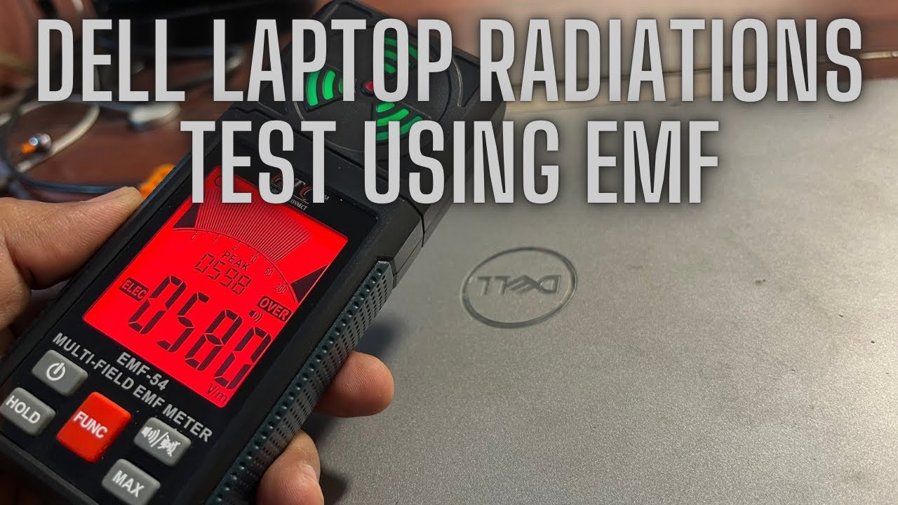 Dell laptop EMF radiations test using HTC EMF 54 tester - YouTube