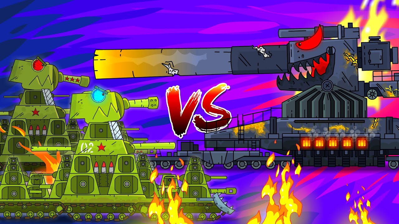 TWO KV 44S AGAINST DORA - Cartoons about tanks - YouTube