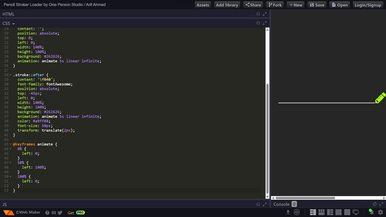 ASMR Programming - PENCIL STROKE LOADER in HTML & CSS - No Talking - YouTube