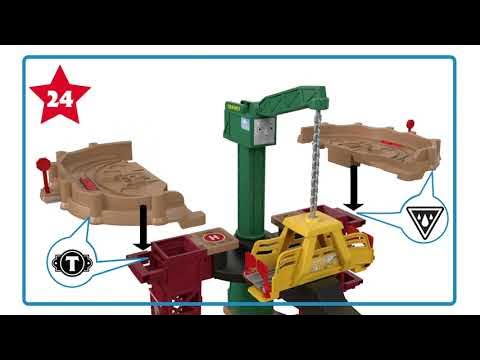 How to Setup Thomas & Friends Trains & Cranes Super Tower - YouTube