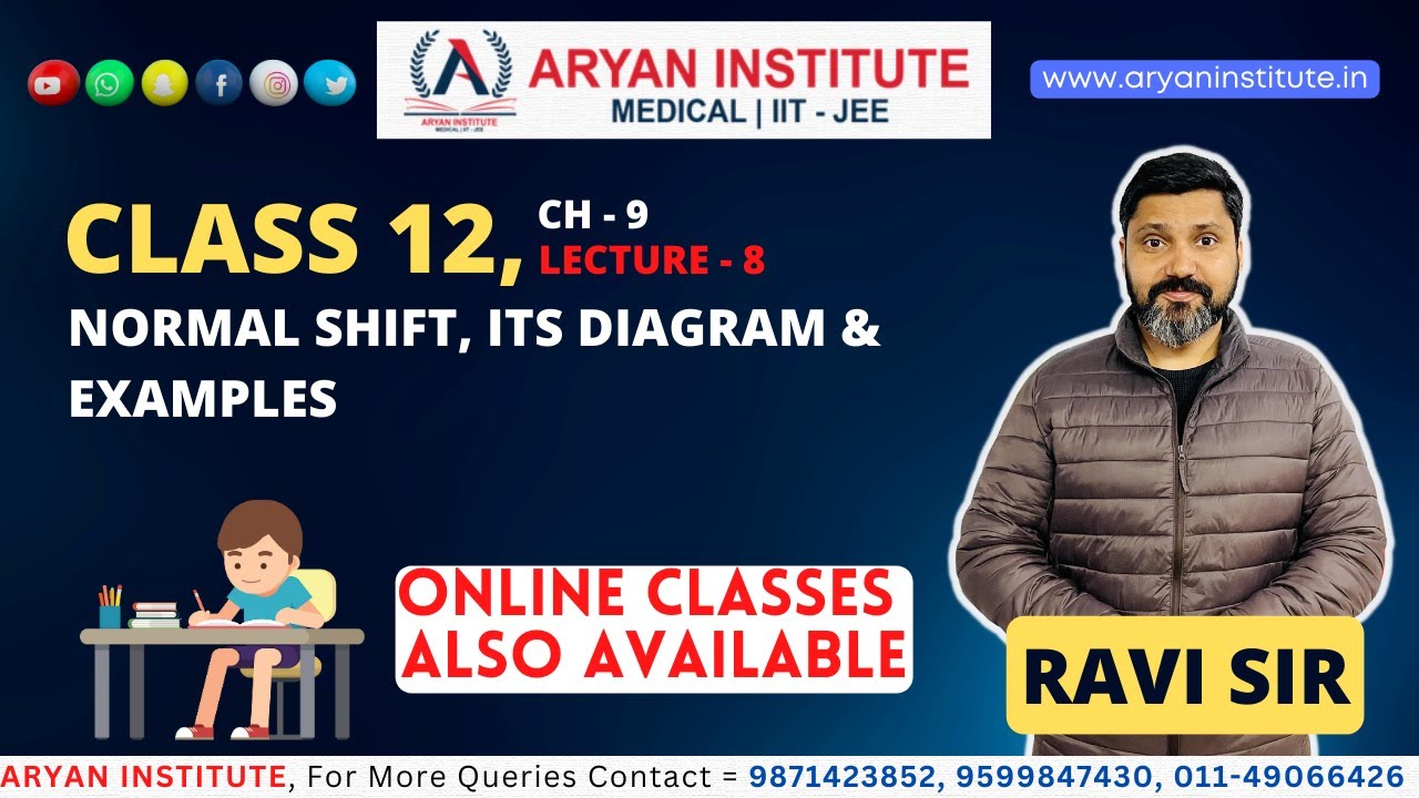 xii ch 9 Lecture 8, normal shift, its diagram & examples - YouTube