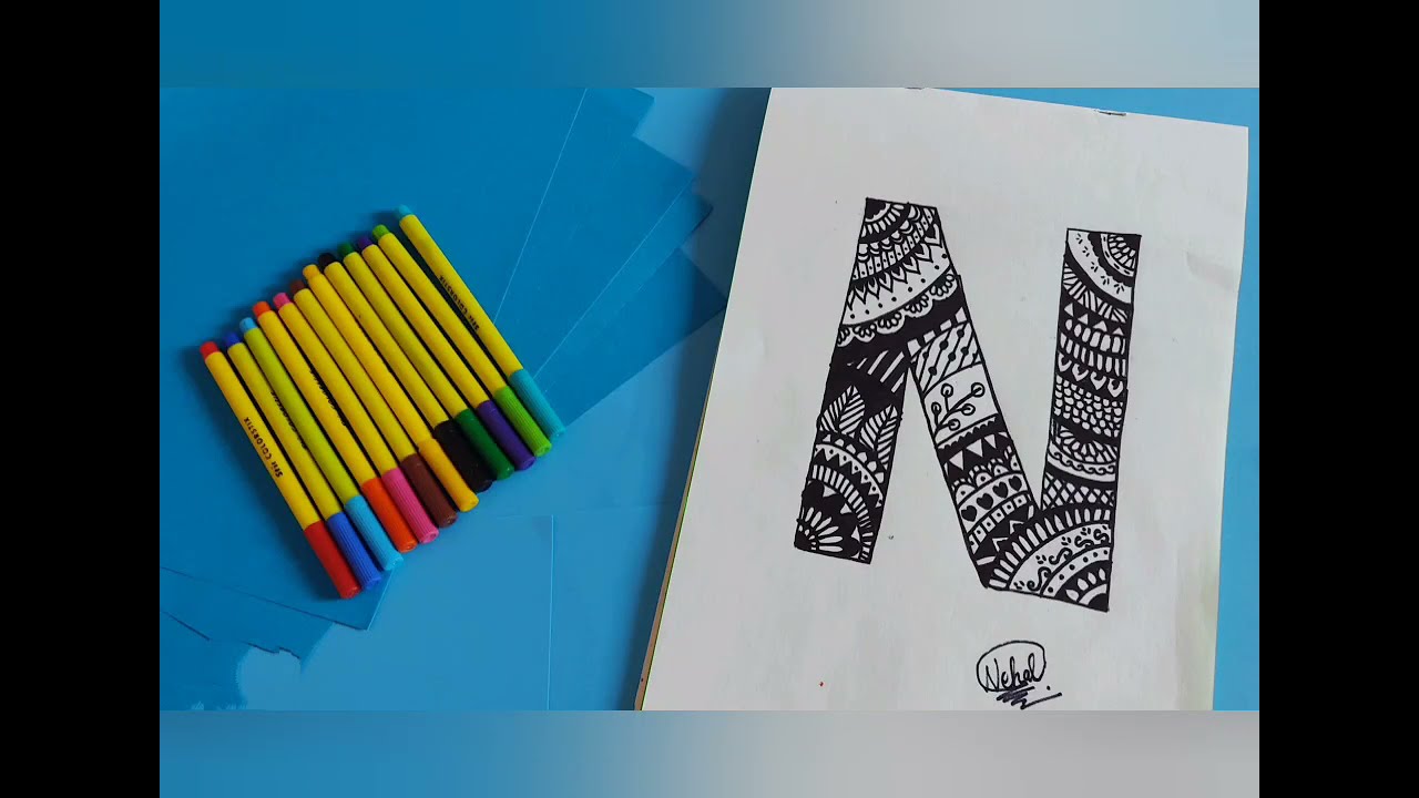 Mandala Art Of Letter "N" | Mandala Art | Letter "N" | Artistic World ...