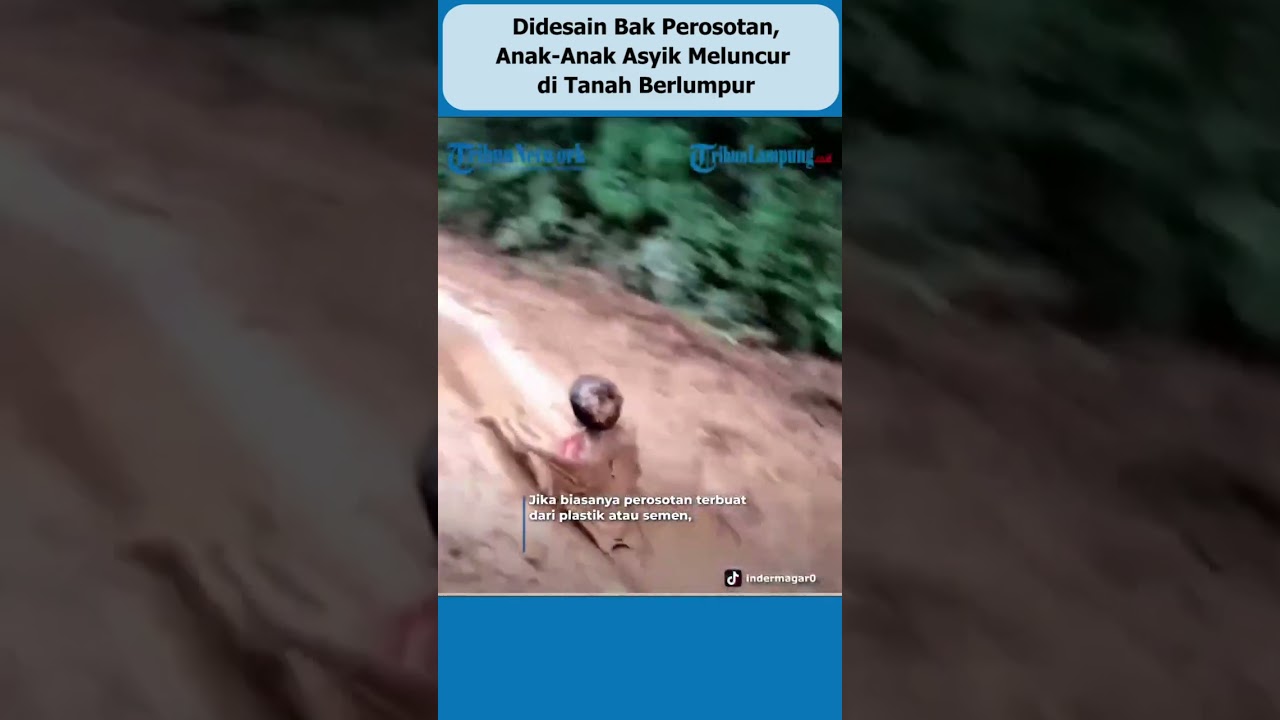 MADE LIKE A SLIDE, CHILDREN HAVE FUN SLIDING ON THE MUDDY GROUND