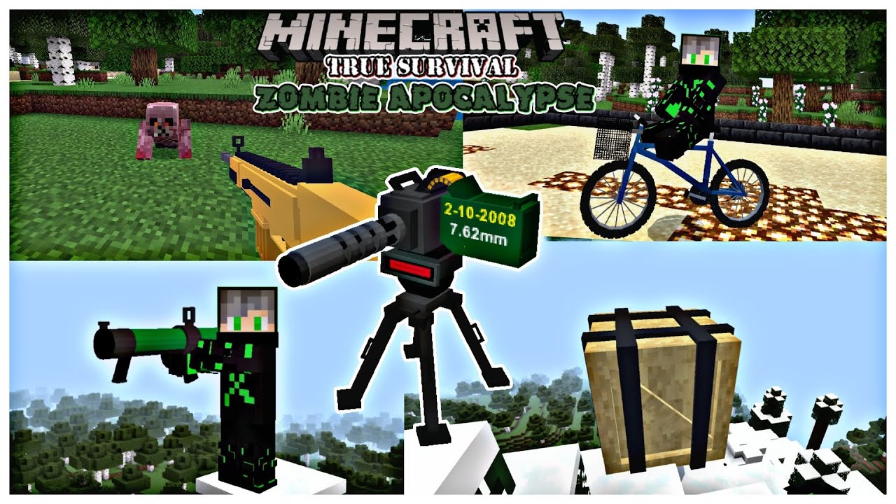 MinecraftPE Add-on True Survival - Zombie Apocalypse เอาชีวิตรอดจากฝูง ...