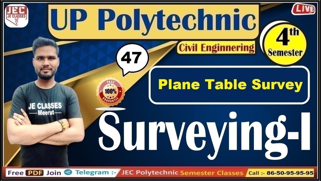 #47 Surveying-I (Civil) 4th Semester | UPBTE Polytechnic 4th Semester Surveying | JE CLASSES ...