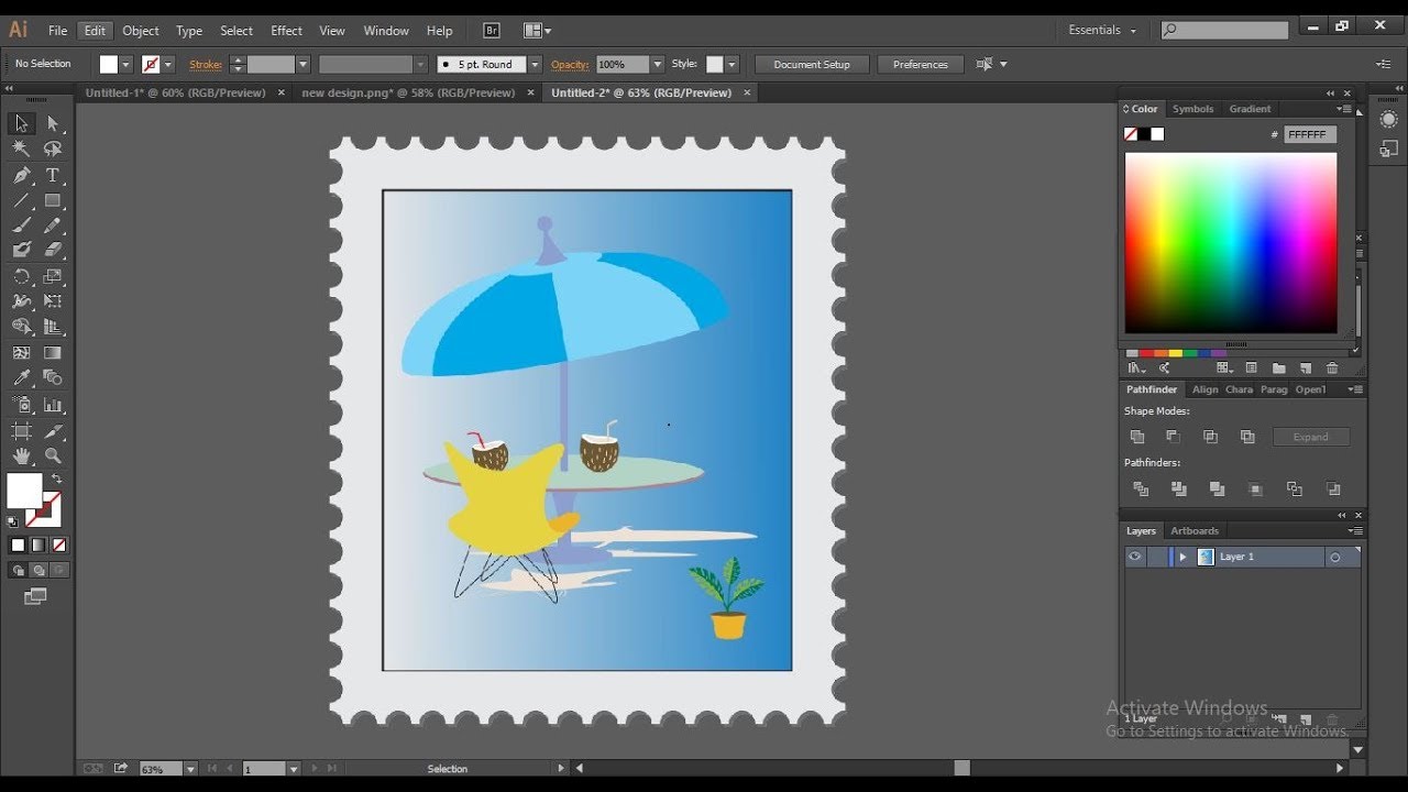 Adobe Illustrator CC Stamp Effect - YouTube