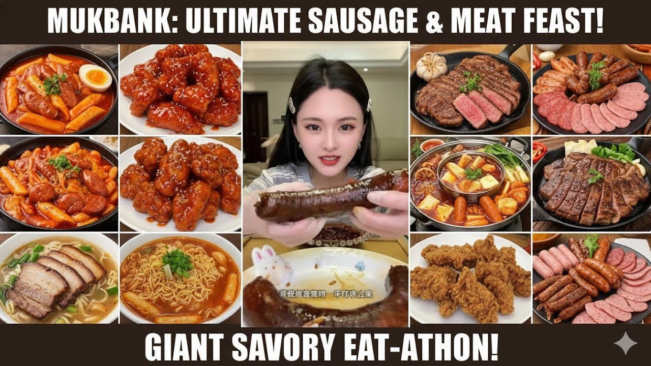 🌶️🍜 Black Vermicelli Sausage Mukbang 😋 | Spicy, Chewy & Juicy Delight 🔥 ...