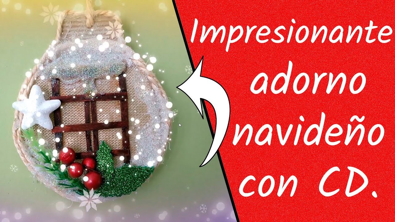IMPRESIONANTE ADORNO NAVIDEÑO CON CD - YouTube