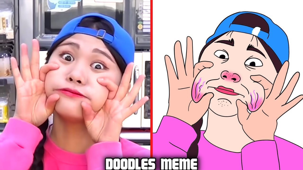 Mukbang Memes: Fire Spicy Noodle Chicken Sausage Mukbang DONA 먹방 불닭볶음면 ...