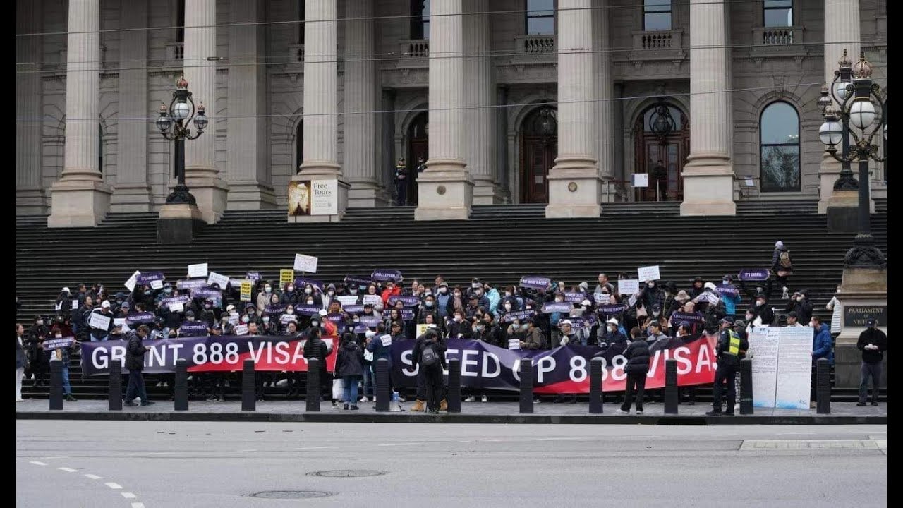 5.16 Protests for Speeding up 888 Visas - YouTube