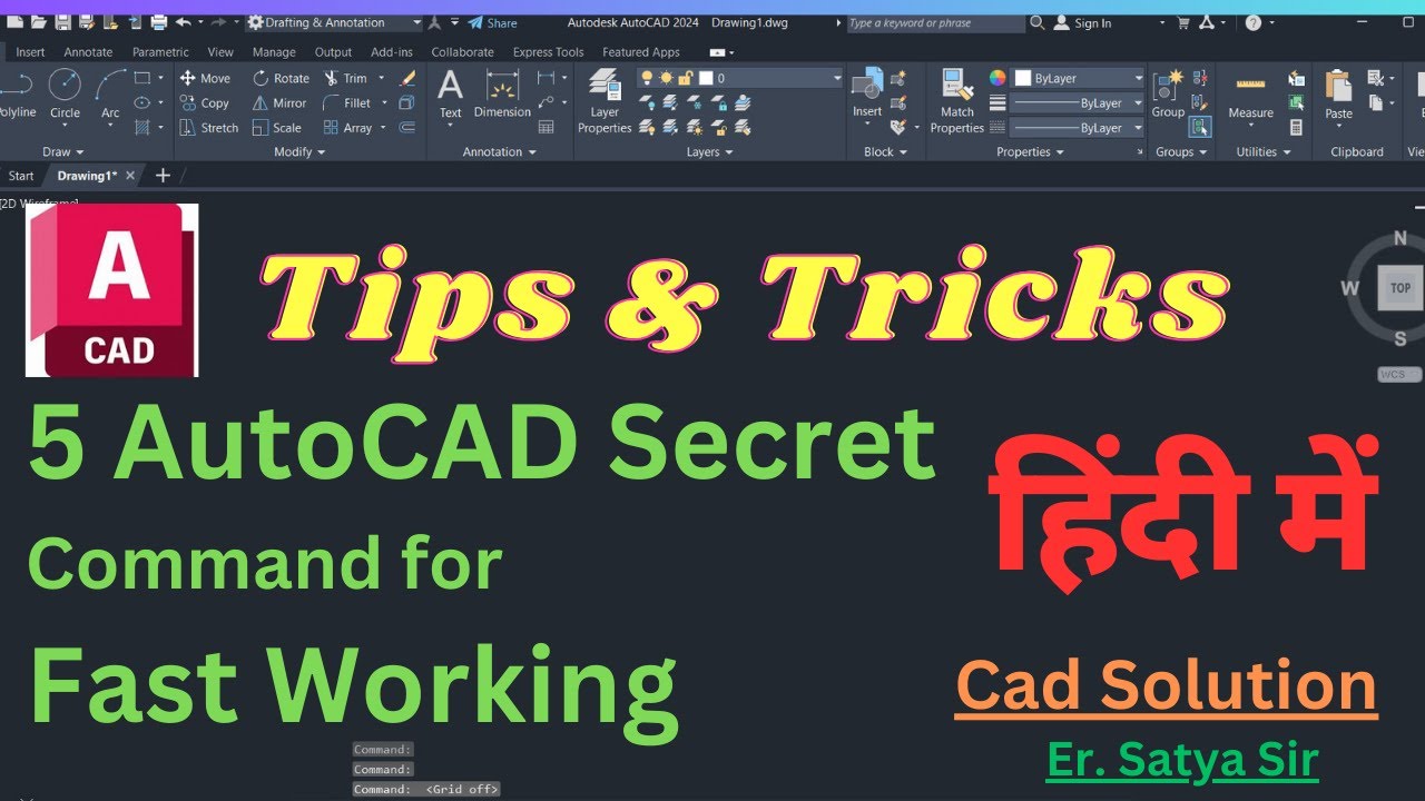 Tips & Tricks, #Offset Trick, #Move, # Purse, # Audit, #Dwg to Pdf, Pdf ...
