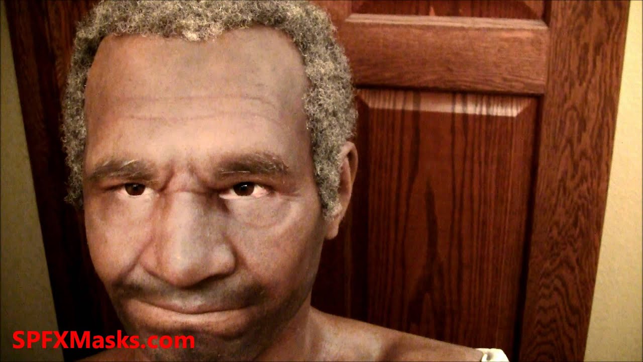 SPFX Masks - Black Senior Silicone Mask With Full Hair - YouTube