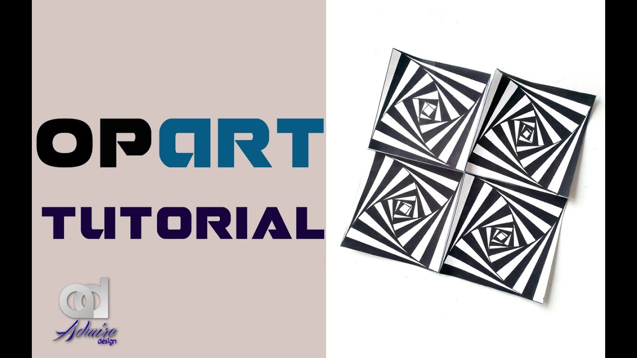 Op-Art Tutorial | Arte óptico paso a paso | Optical Art hand drawing ...