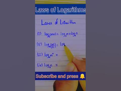 laws of Logarithms #youtubeshorts #shorts #Mathematics #mathtrick - YouTube