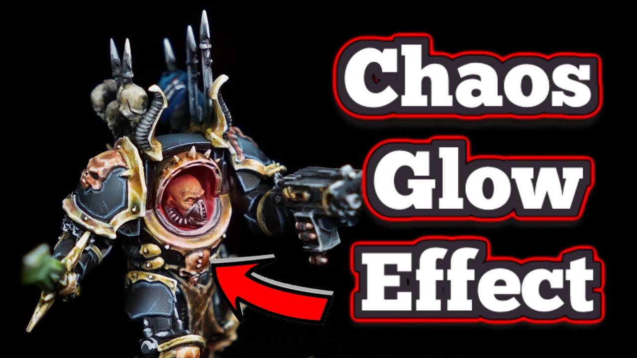 How to Paint Red Chaos Glow Effect on your Miniatures | Warhammer 40k ...