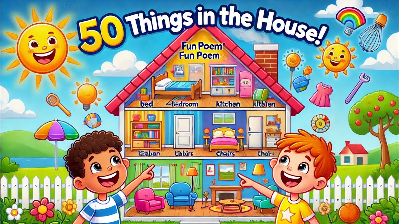 50 things names in English | nursery rhyme for kids | Babies sing along ...