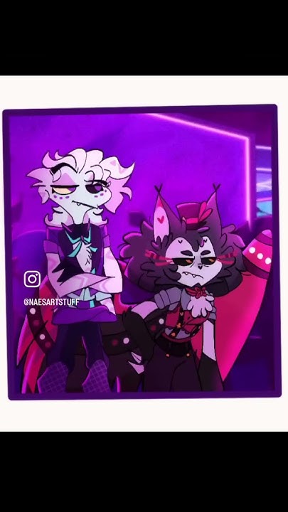 Husk And Angel Dust Genderbends Girls Redesigns Hazbinhotel Shorts Youtube