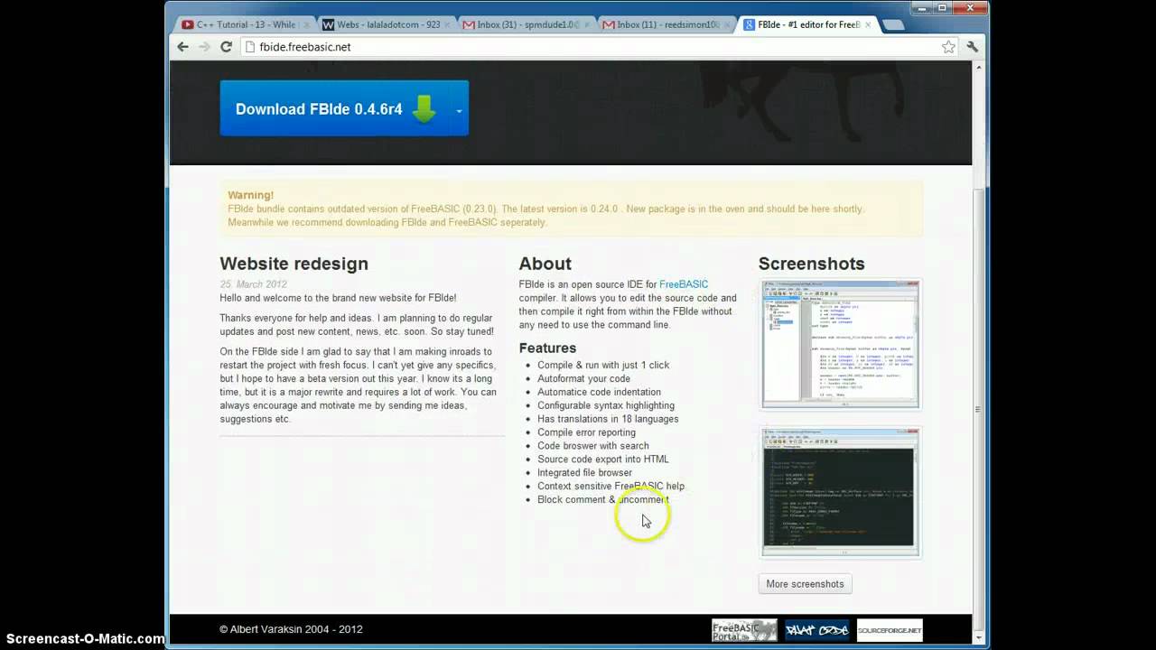 FreeBasic Tutorial-1 Download FBIDE - YouTube