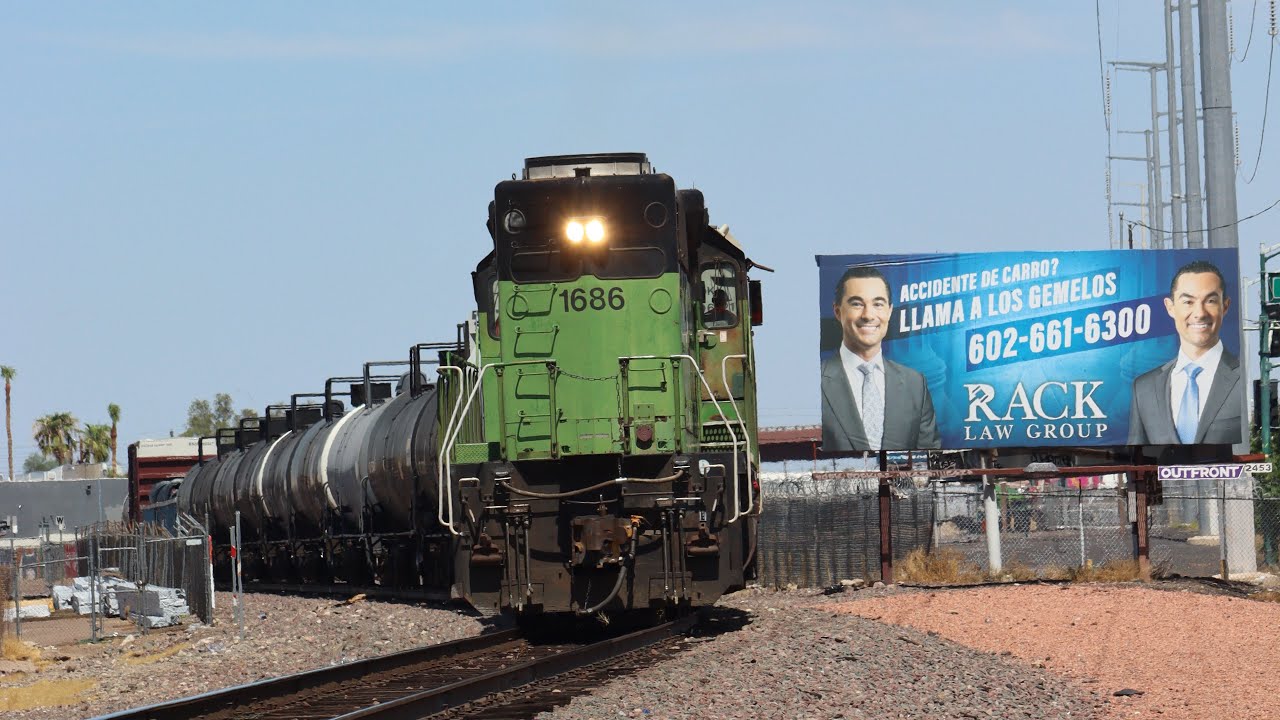 [4K] BNSF 1686 BN SD40-2 Leads the YPHX1061-12I west through Phoenix, AZ LHF w/ K3LA 08/12/2024 ...