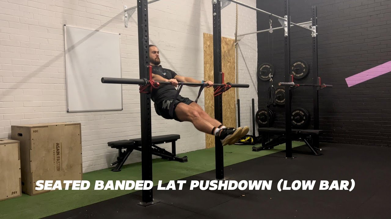 BANDED LOW BAR PUSHDOWN (BAR MUSCLE-UP DRILL) - YouTube