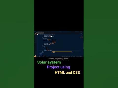 Solar system project using in HTML and CSS #coding #htmlcss #code #css #solarsystem #heacker # ...