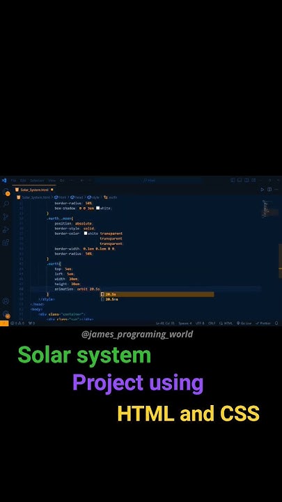 Solar System Project Using In Html And Css Coding Htmlcss Code Css Solarsystem Heacker