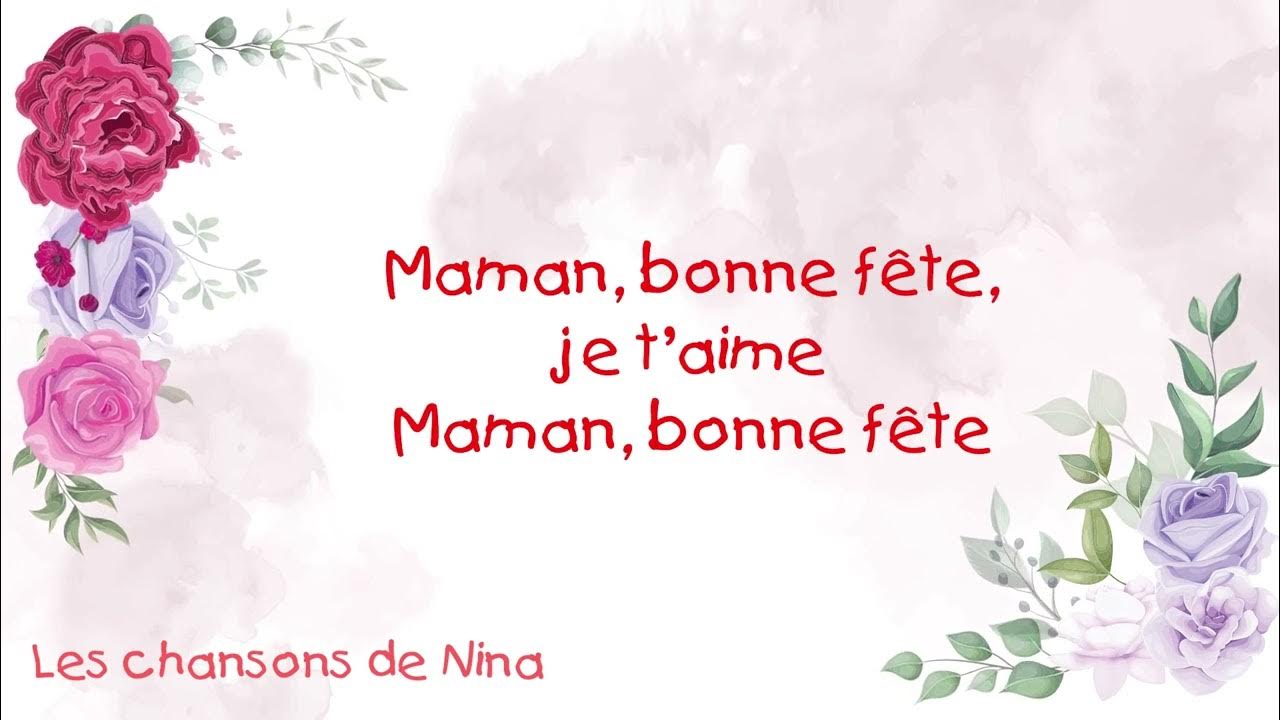 chanson fête des mères I Bonne fête maman ️ - YouTube