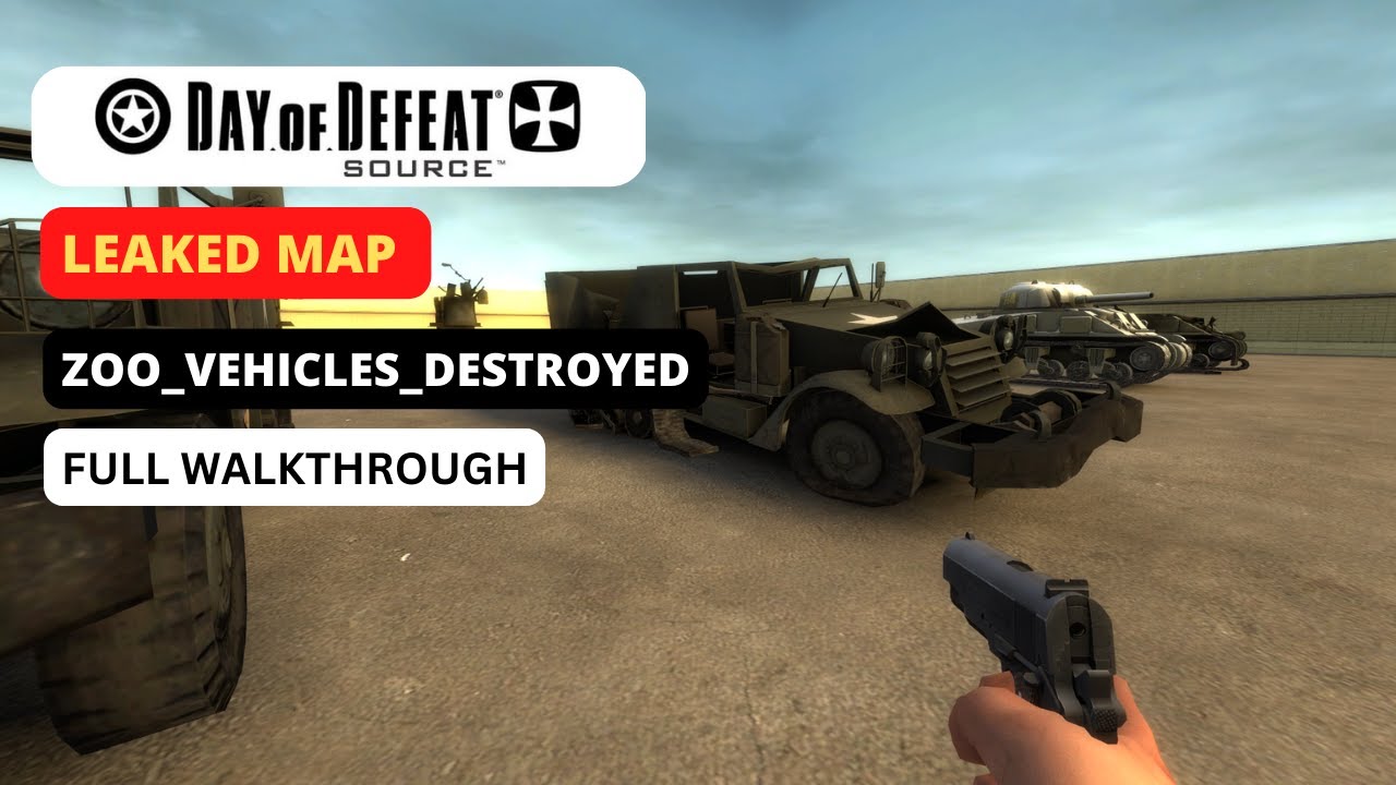 Leaked Day of Defeat: Source map - zoo_vehicles_destroyed - YouTube