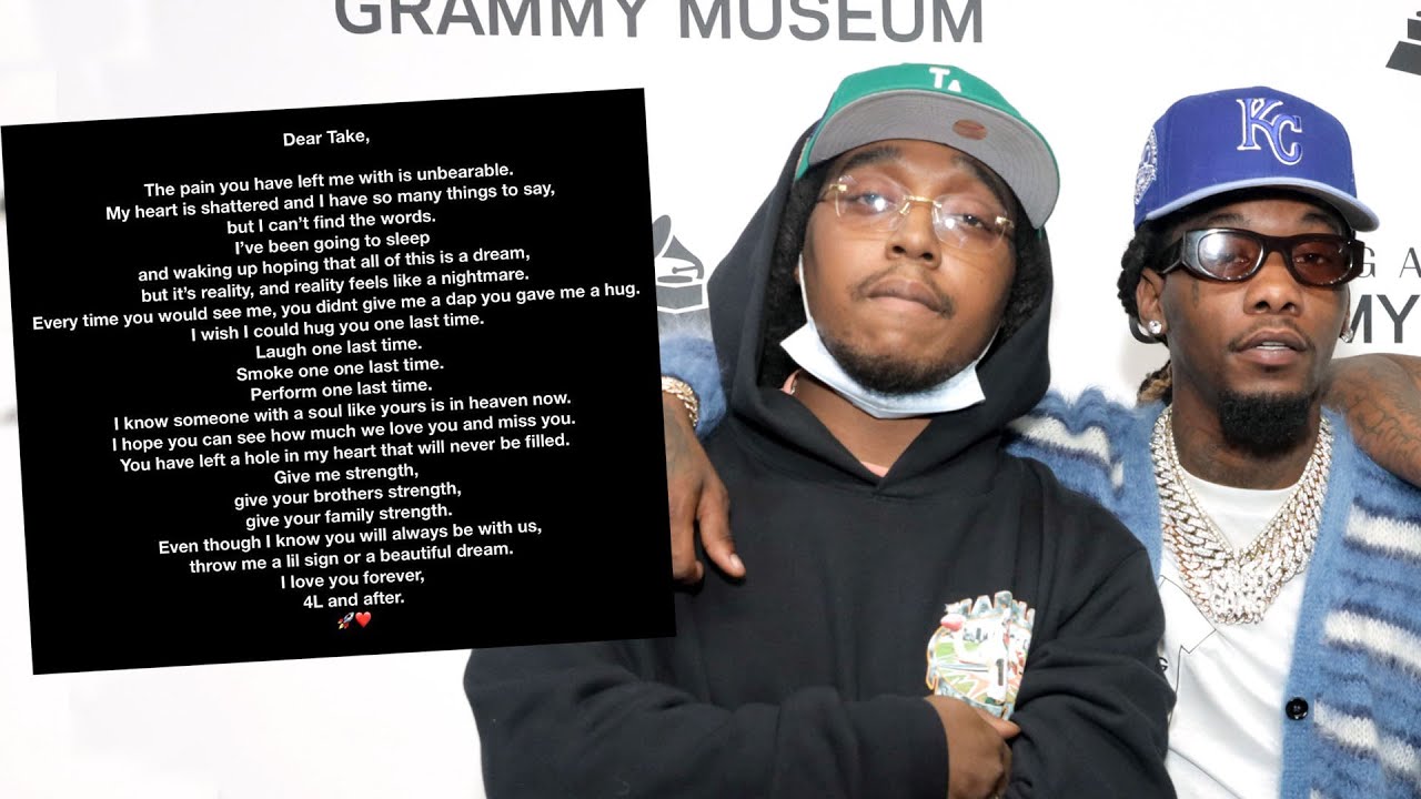Offset Breaks Silence Following Takeoff's Death - YouTube