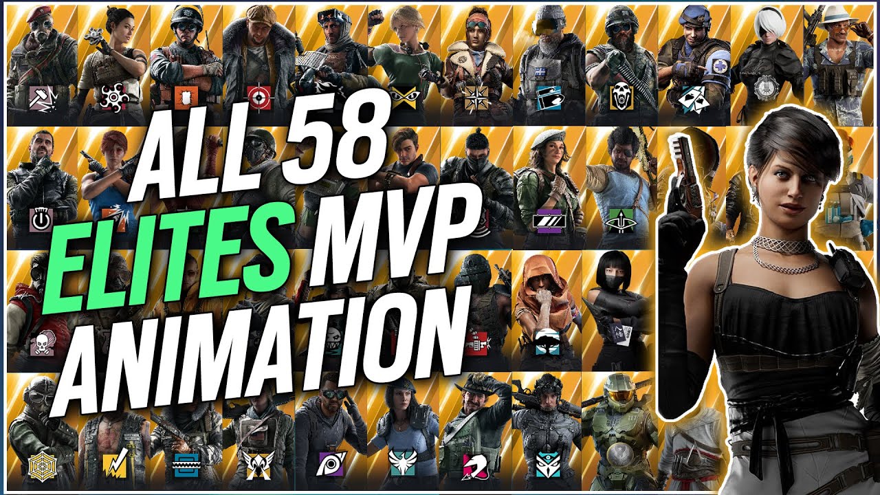 ALL 58 ELITE SKINS MVP ANIMATIONS + Alibi Elite - YouTube