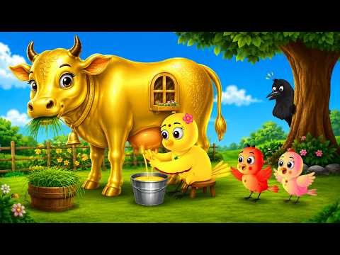 चिड़िया का सोने की गाय Golden Cowकाघर |ranu chidiya new episode Chidiya cartoon Kahani #moralstories