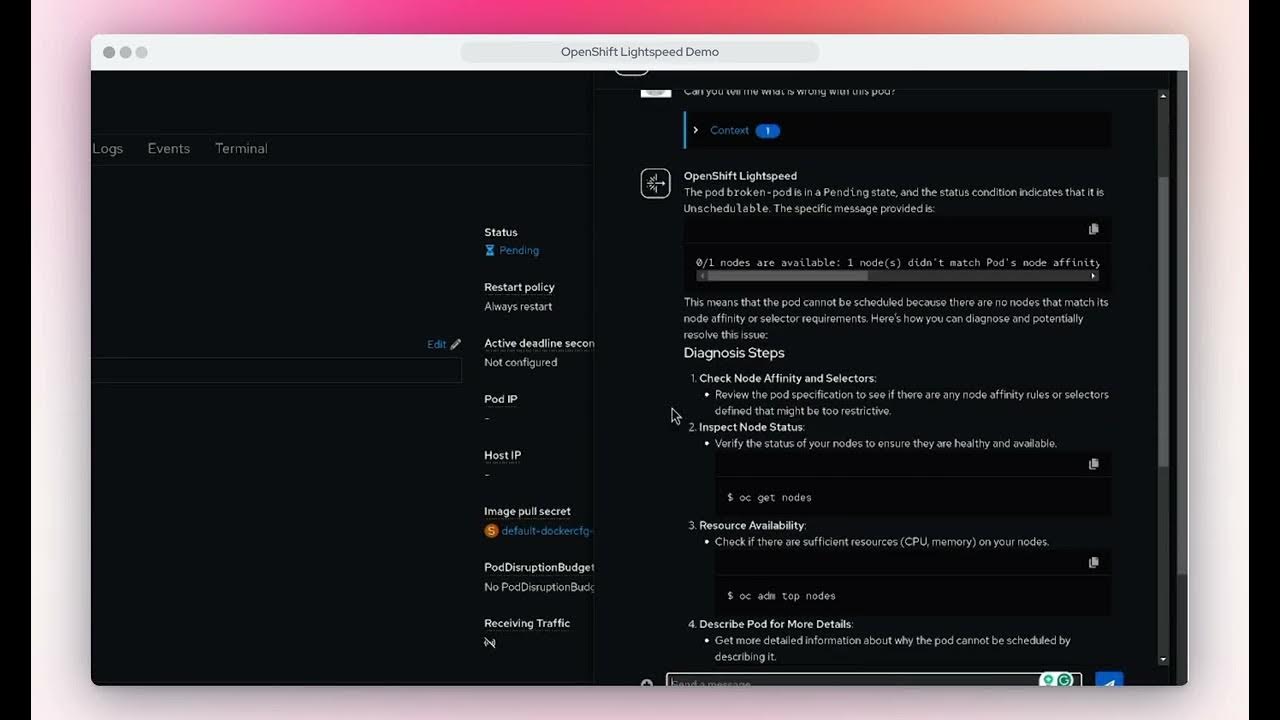OpenShift Lightspeed can help you work with Red Hat OpenShift faster! - YouTube