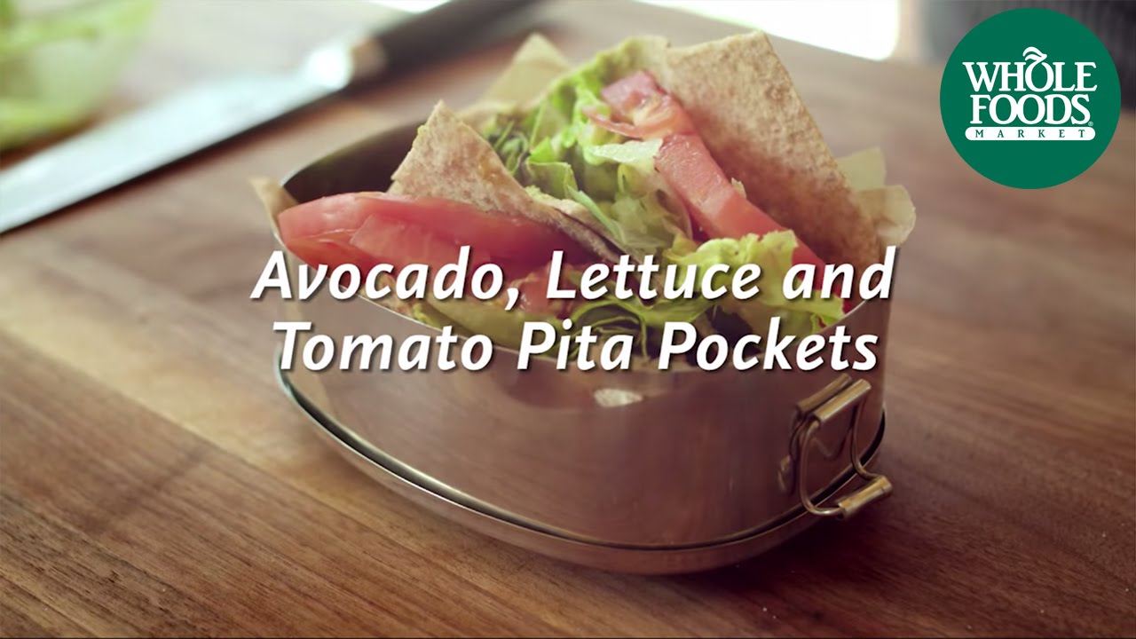 Avocado, Lettuce and Tomato Pita Pockets l Homemade Healthy | Whole ...
