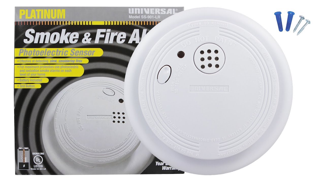 USI Battery Operated Photoelectric Smoke and Fire Alarm (SS-901-LR-6P ...