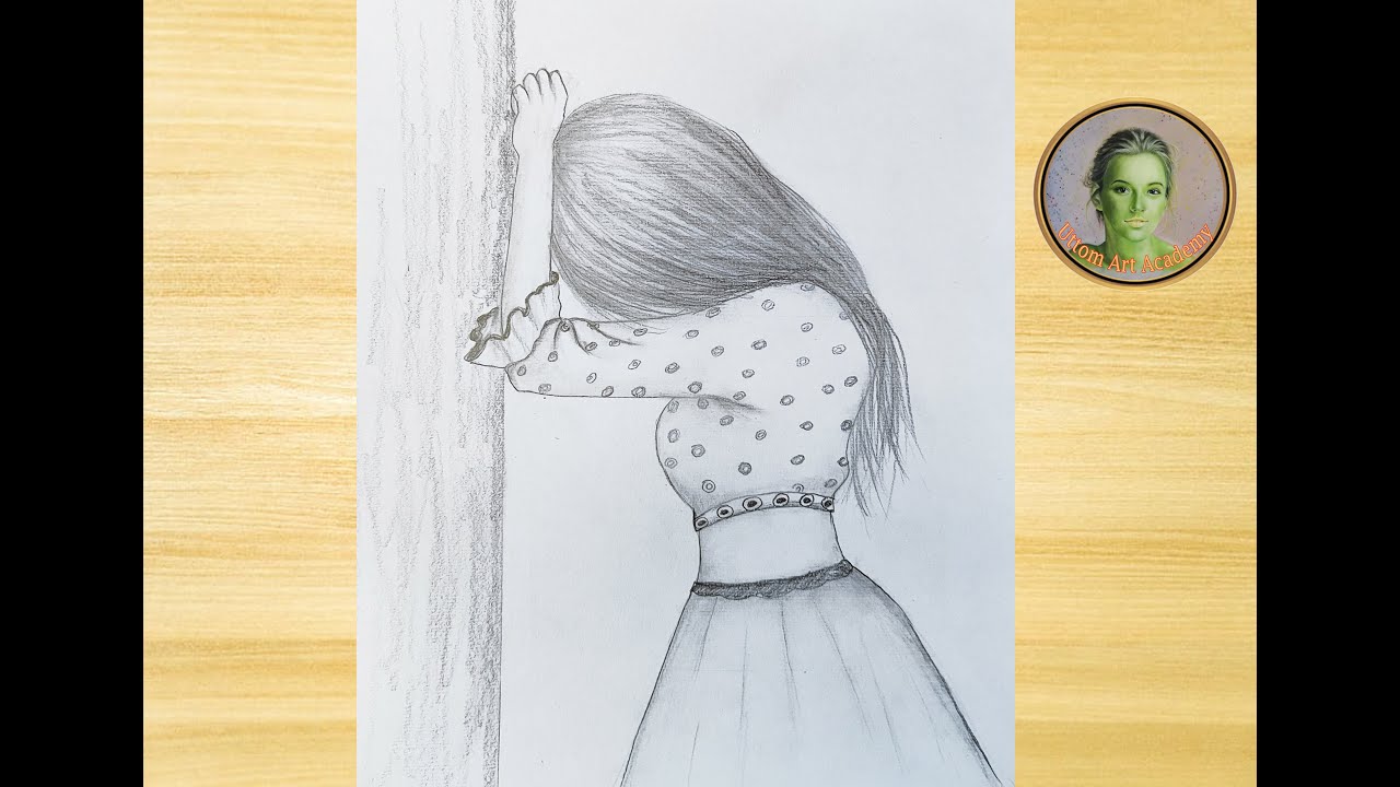 Sad girl drawing ll pencil drawing step by step ll how to draw easy ...