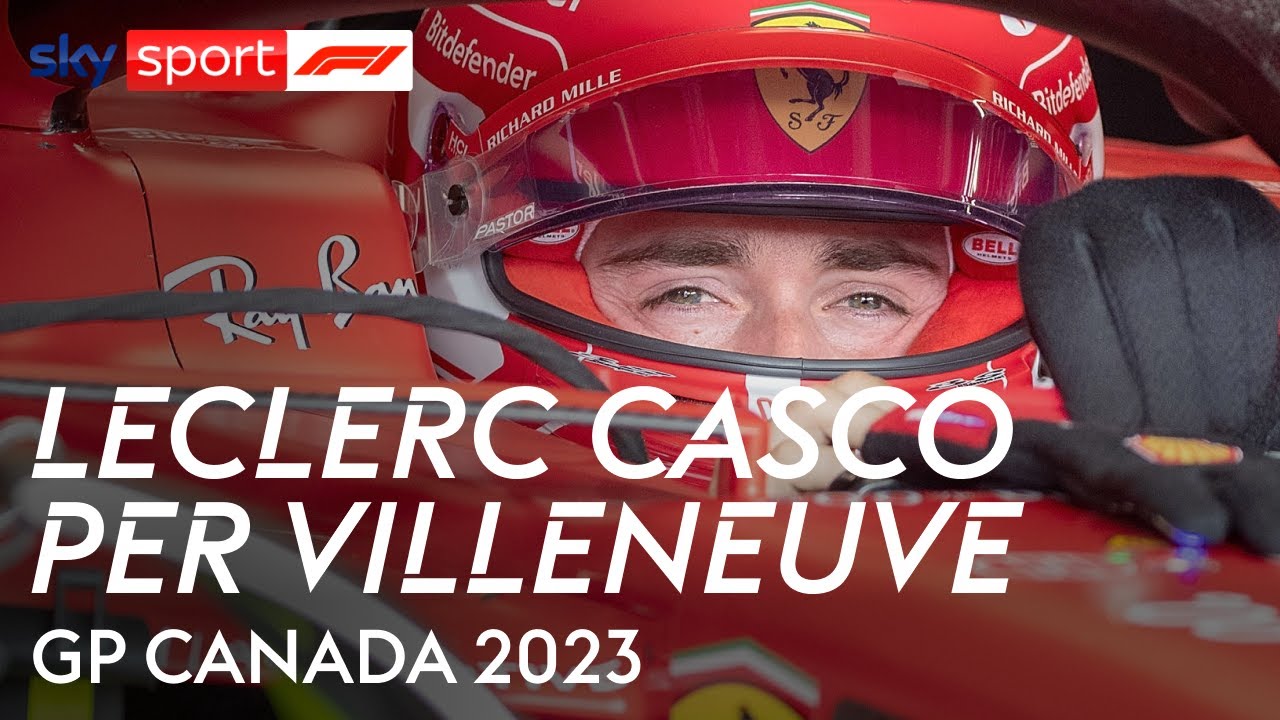 "Giallo" risolto, Leclerc in Canada col casco di Villeneuve | F1 Gp Canada - YouTube
