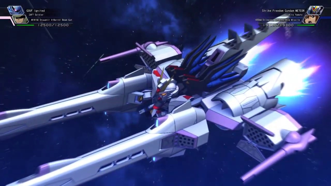 SD Gundam G-Generation Cross Rays - Strike Freedom Gundam METEOR All ...