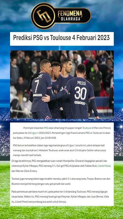 PREDIKSI PSG VS TOULOUSE #shorts #shortvideo #shortfund - YouTube