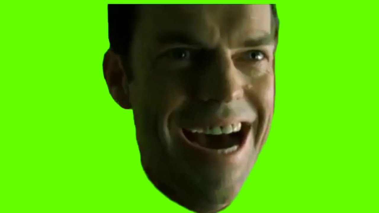 Agent Smith Laughing Green Screen Meme Video - Laughing Man Green ...