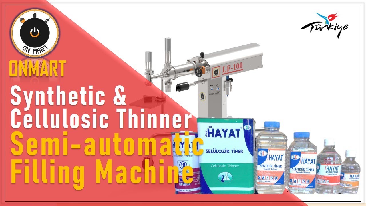 Synthetic and Cellulosic Thinner Filling Machine - YouTube