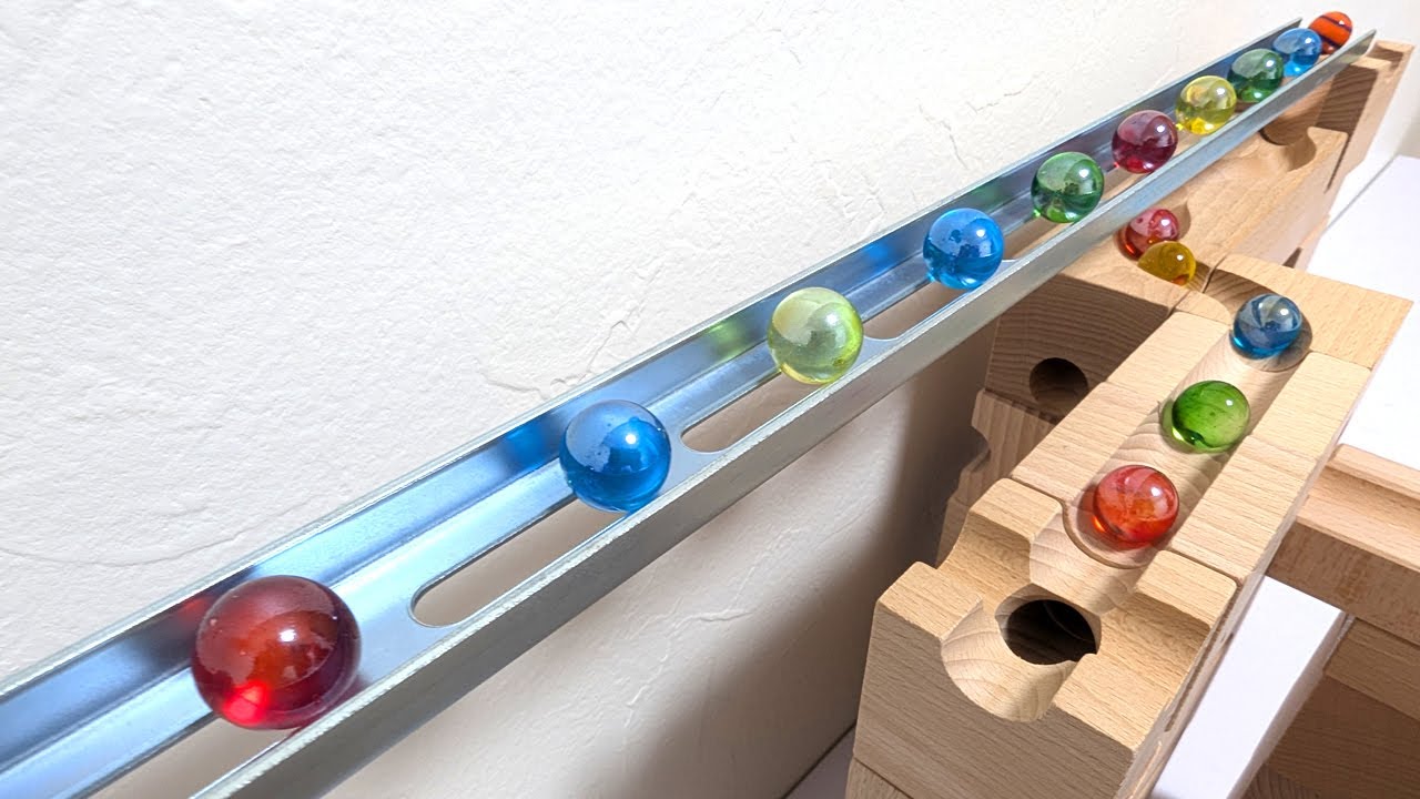 Marble Run ASMR ☆ Wooden Cubolo Tower & Iron Rail Course - YouTube