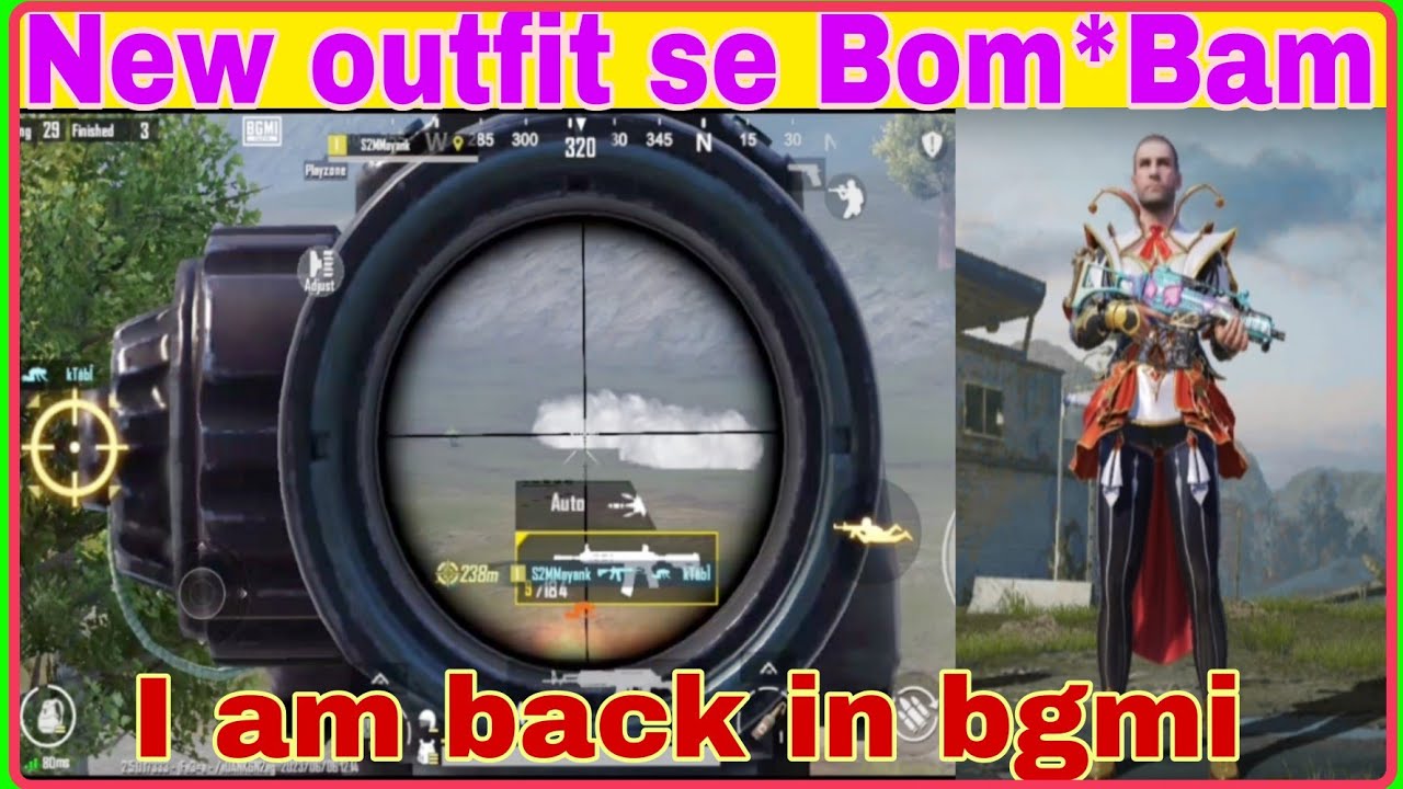 New* outfit se Bom* Bam || Bgmi 🤫best op 👿 gameplay by _ s2m mayank yt ...