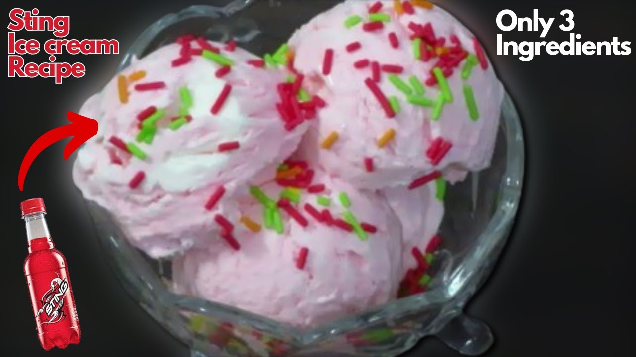 Sting Energy Ice Cream | Only 3 Ingredients | How to make sting energy ...