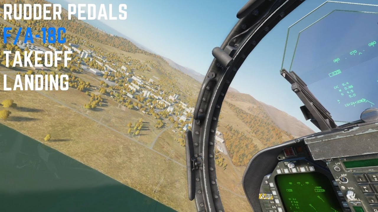 DCS | F/A-18C | Rudder Pedals First Successful Flight - YouTube
