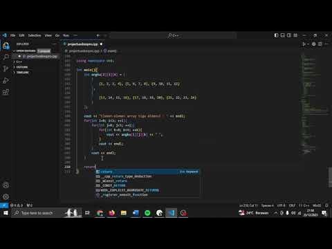 Fungsi, Operasi String, dan Array Dimensi 1, 2, 3 dalam Bahasa C++ - YouTube
