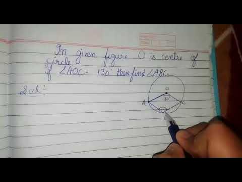 Title:In given figure O is the centre of circle if angle AOC equal to 130° degre then find angle ...